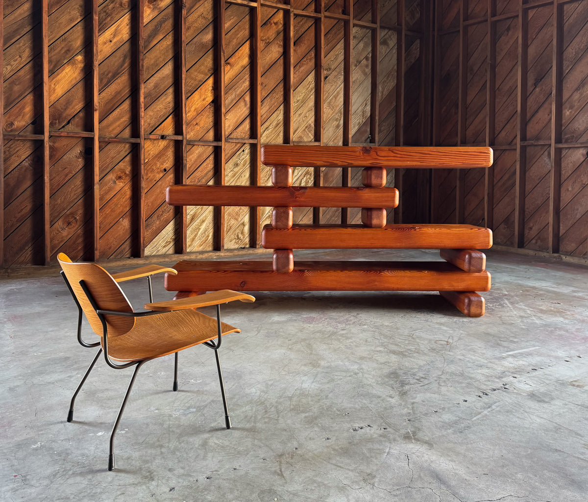= SOLD = Architect & Artist Paul Maull Sculptural Solid Pine Bookcase ...