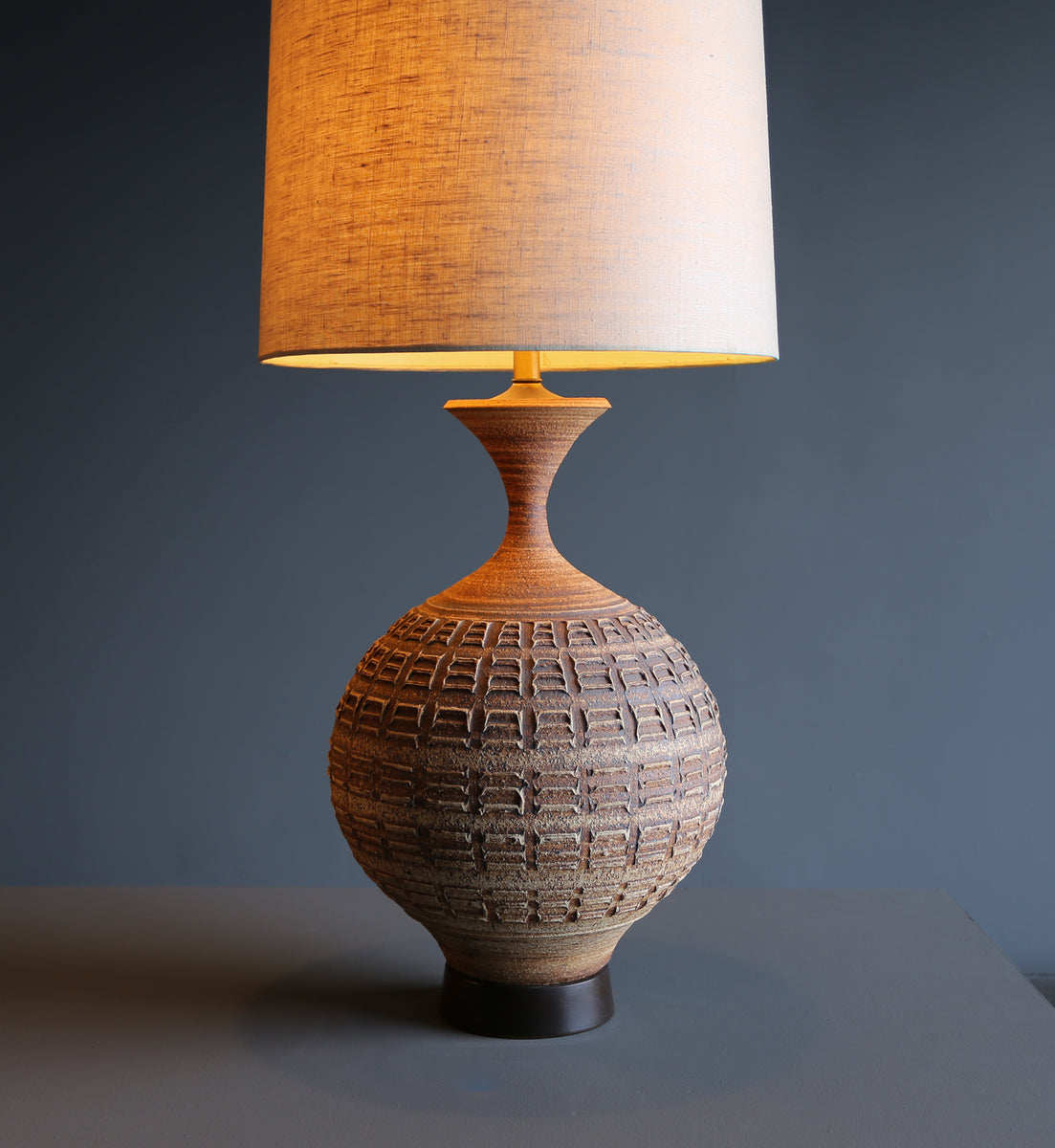 = ON HOLD = Bob Kinzie Large Scale " O Series " Ceramic Table Lamps, c ...