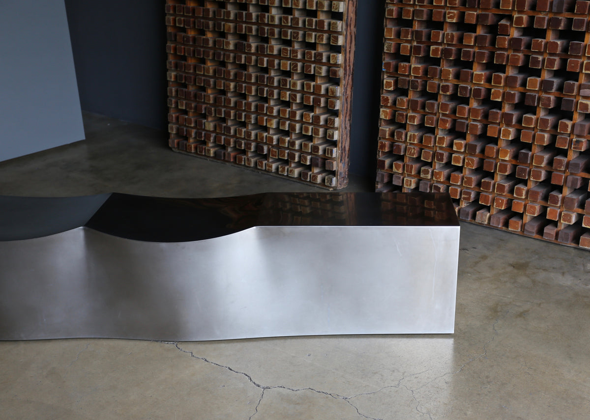 = SOLD = Chris Howker " Double Dip " Stainless Steel Bench for B&B Ita ...